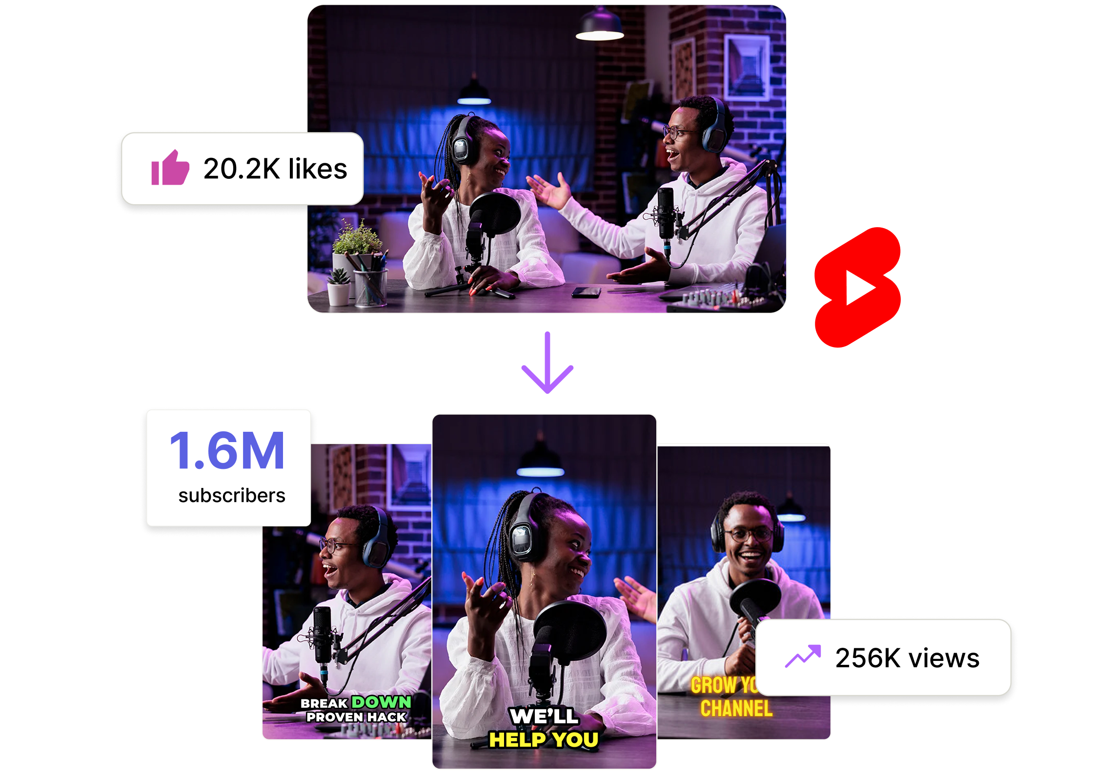 AI YouTube Clip Maker | Convert YouTube Videos Into Viral YT Shorts | quso.ai